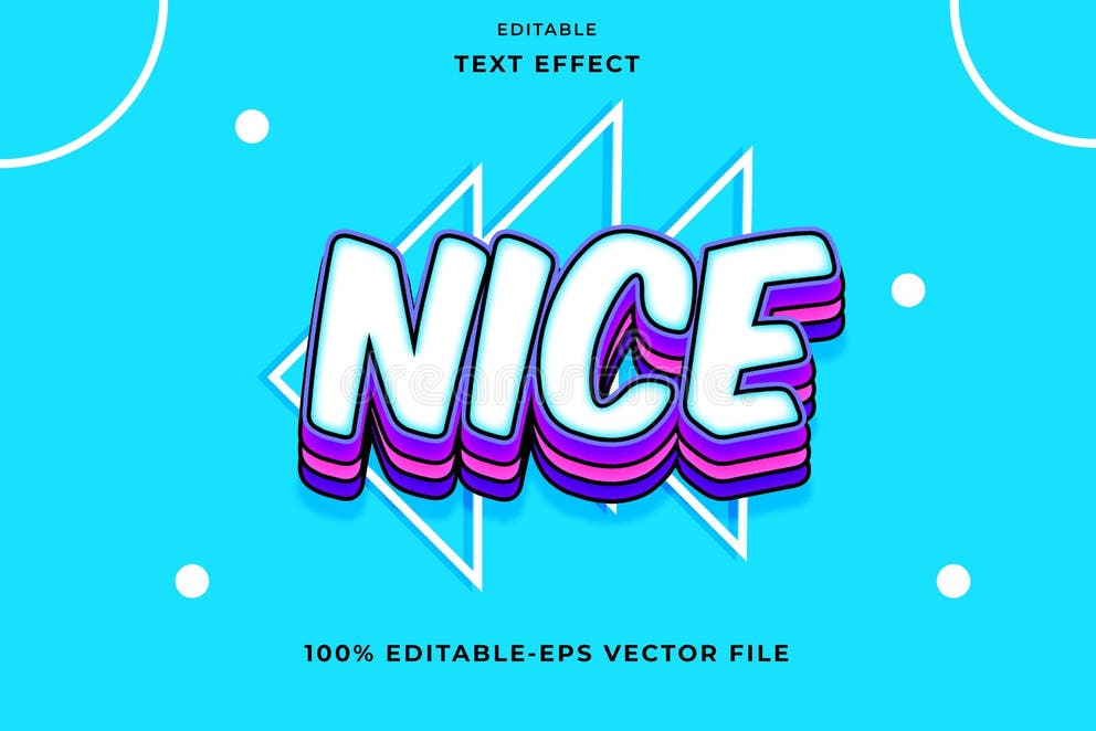 Editable Text Effect Fancy Nice Style Stock Vector - Illustration of ...