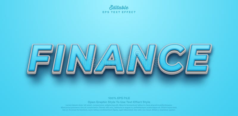 Editable Text Effect Finance Theme Style. Stock Vector - Illustration ...