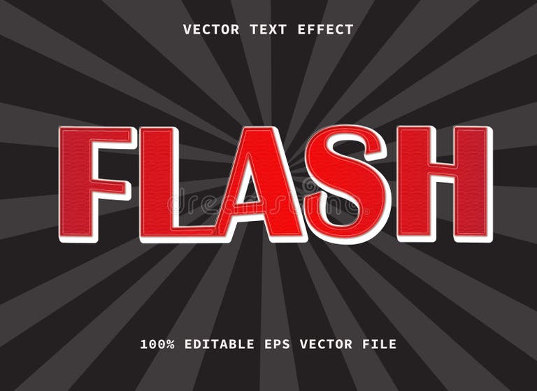 Editable Text Effect Flash Screen Modern Lettering Typography Font ...