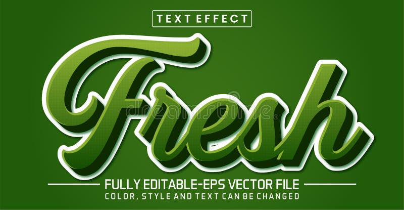 Editable Text Effect - Fresh Text Style Theme Stock Vector ...