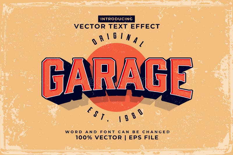 Garage Font Stock Illustrations – 4,426 Garage Font Stock Illustrations ...