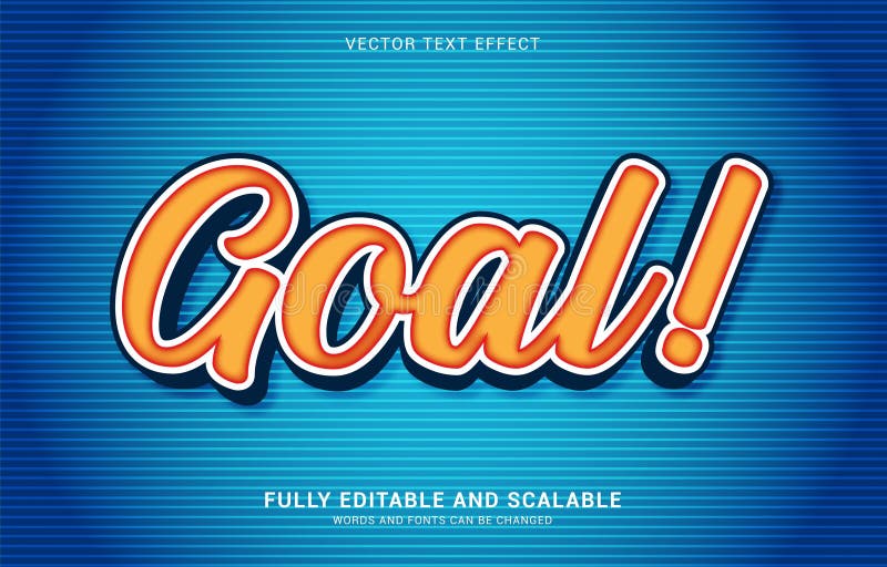 Editable Text Effect, Goal Style Stock Vector - Illustration of goal ...