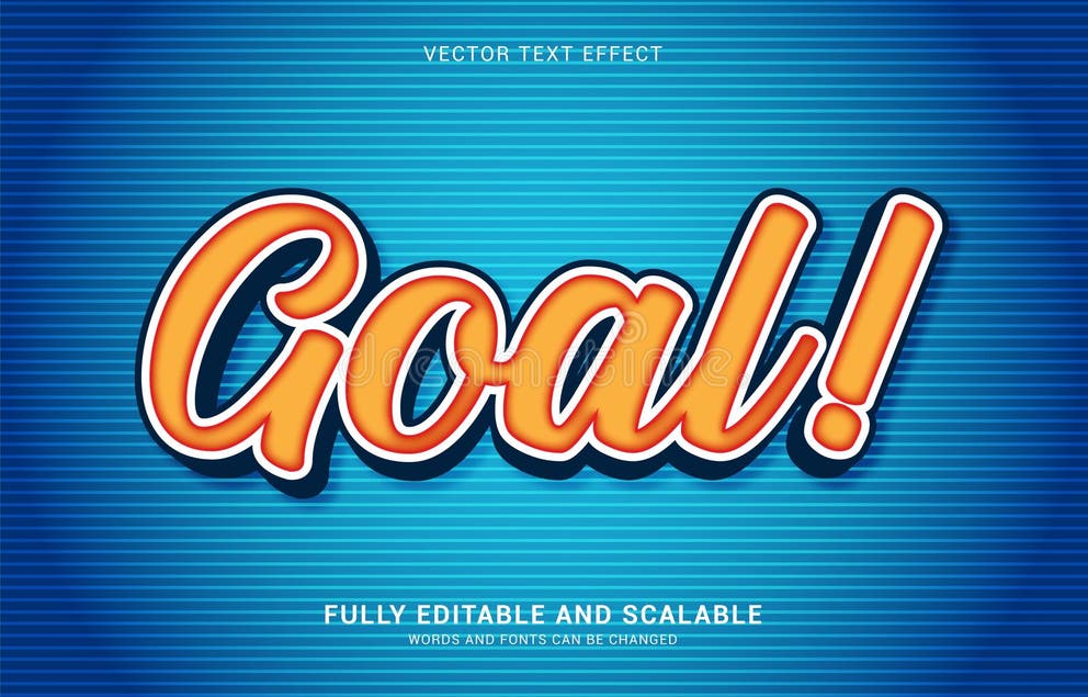 Editable Text Effect, Goal Style Stock Vector - Illustration of goal ...