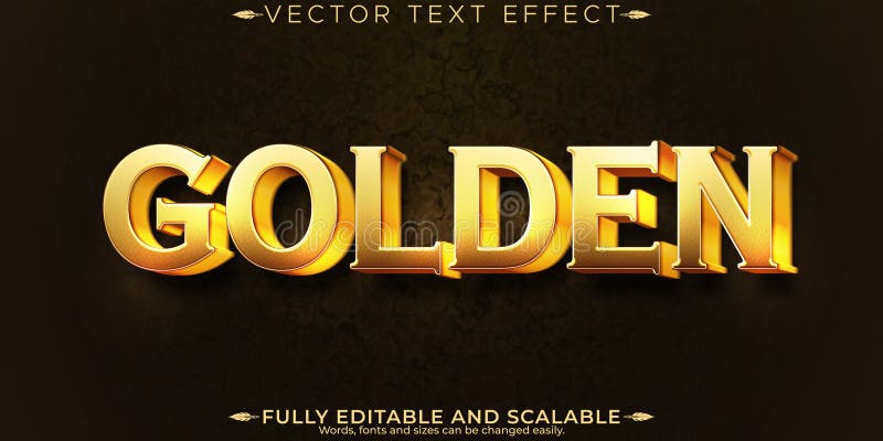 Editable Text Effect Golden, 3d Epic and History Font Style Stock ...