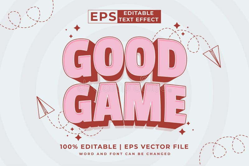 Editable Text Effect - Good Game 3d Cartoon Template Style Premium ...