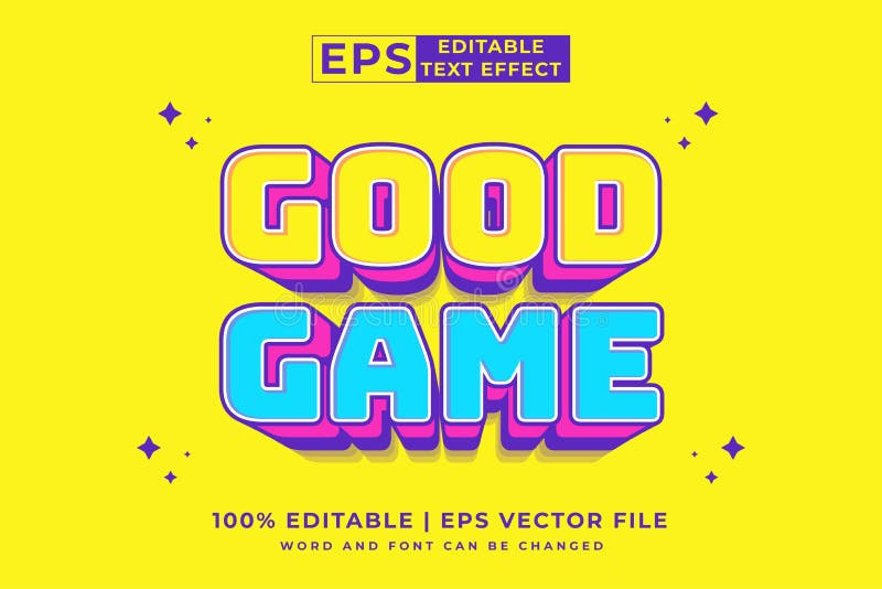 Editable Text Effect Good Game 3d 90s Cartoon Style Premium Vector ...