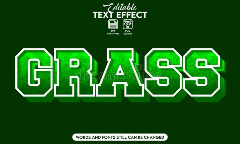 Grass Typography Editable Stock Illustrations – 164 Grass Typography Editable Stock ...