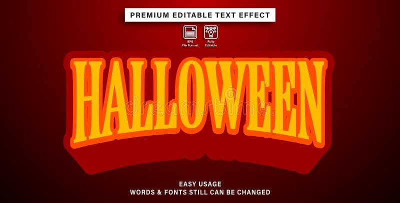 Editable Text Effect Halloween Stock Illustrations – 349 Editable Text ...