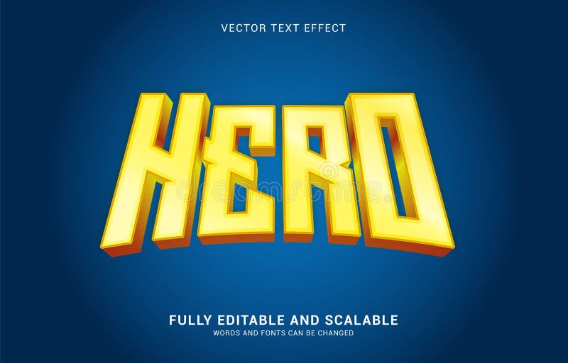 Editable Text Effect Hero Stock Illustrations – 1,234 Editable Text ...