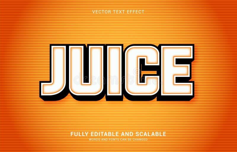Juice Editable Text Effect Stock Illustrations – 184 Juice Editable ...