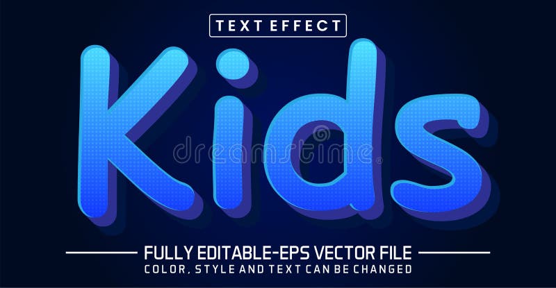 Editable Text Effect - Kids Text Style Theme Stock Vector ...