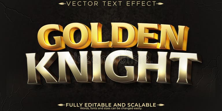 Editable Text Effect Knight, 3d Sword and Warrior Font Style Stock ...