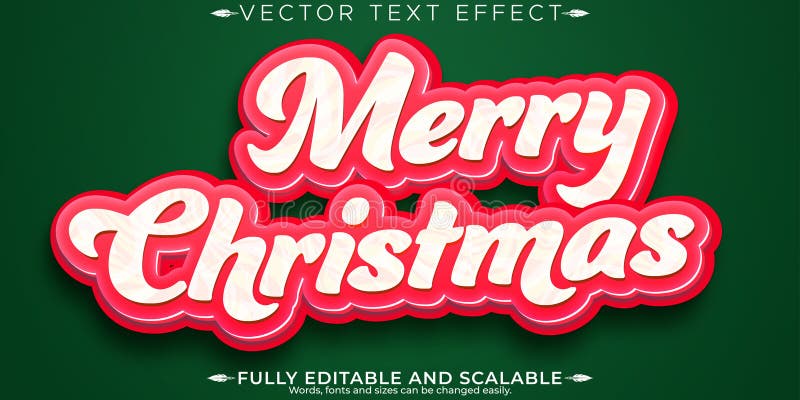 Editable Text Effect Merry Christmas, 3d Noel and New Year Font Style ...