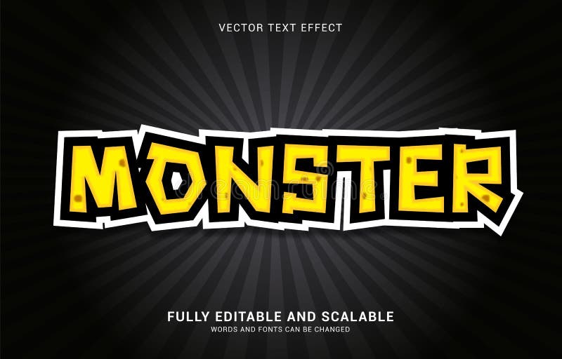 Monster Font Effect Stock Illustrations – 523 Monster Font Effect Stock ...