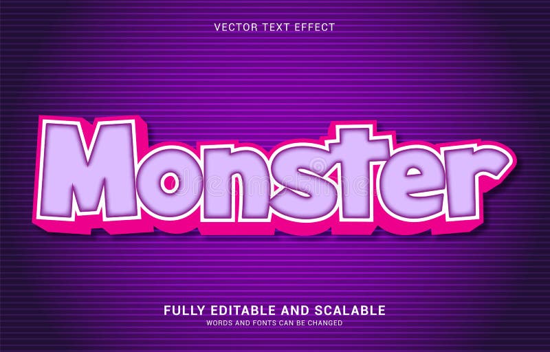 Monster Font Effect Stock Illustrations – 521 Monster Font Effect Stock Illustrations, Vectors ...