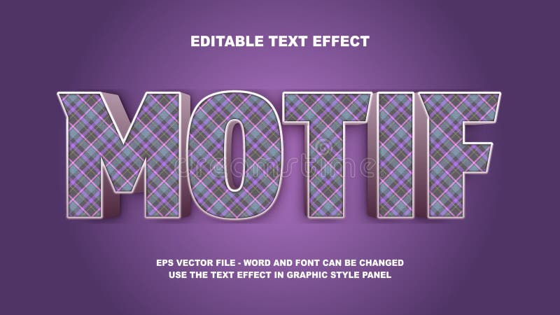 Editable Text Effect Motif 3D Vector Template Stock Vector ...