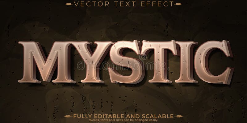 Editable Text Effect, Mystic Desert Text Style Stock Vector - Illustration of cairo, tomb: 348887002