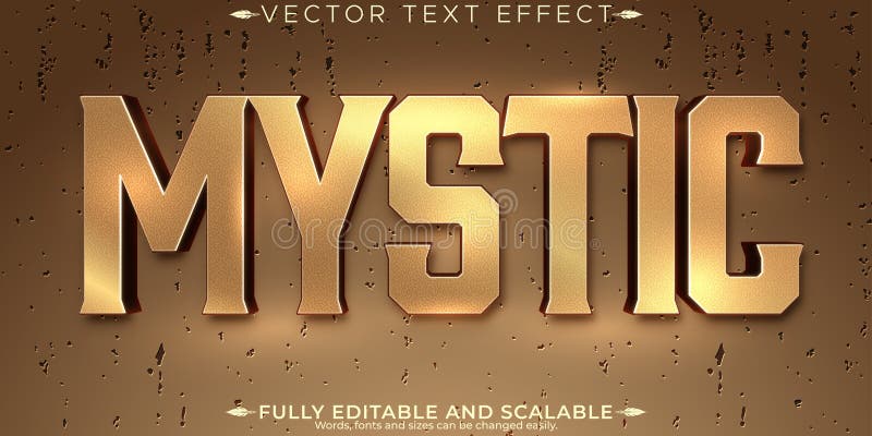 Editable Text Effect, Mystic Desert Text Style Stock Vector - Illustration of customisable ...