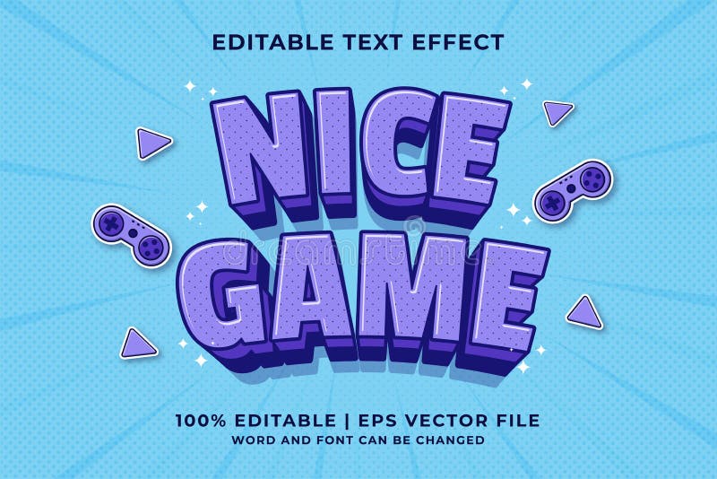 Editable Text Effect - Nice Game Cartoon Template Style Premium Vector ... Editable Text Effect - Nice Game Cartoon Template Style Premium Vector ...