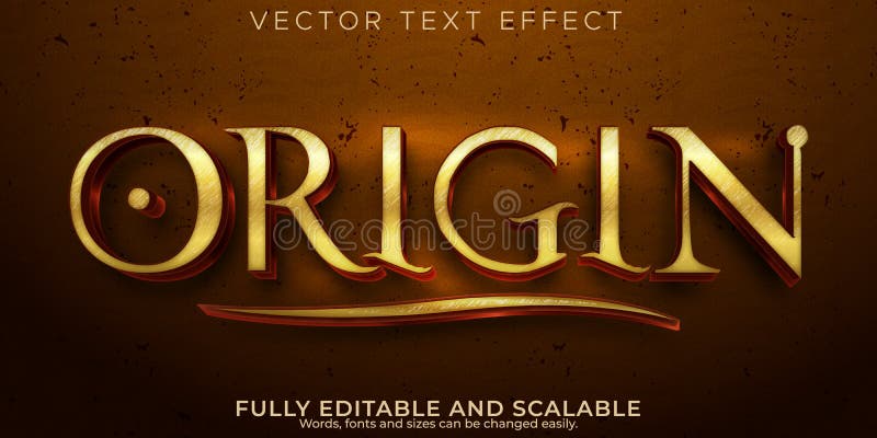 History Text Effect, Editable Old and Historical Text Style Stock ...