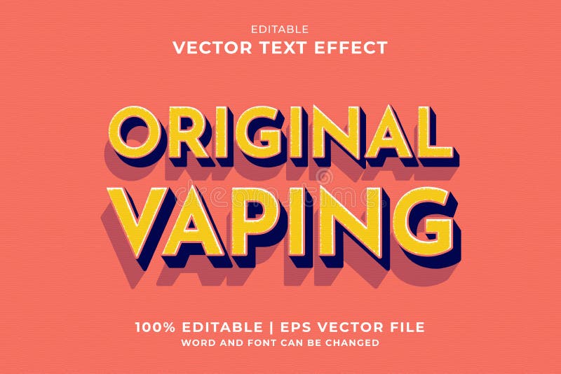 Editable Text Effect Original Vaping 3d Template Style Premium Vector ...