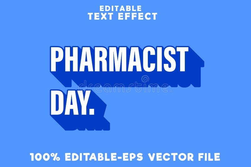 Editable Text Effect Pharmacist Day with Modern Simple Style Stock ...