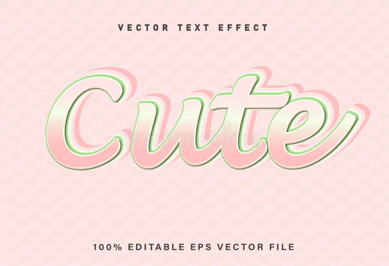 Editable Text Effect Pink Modern Lettering Typography Font Style Stock ...