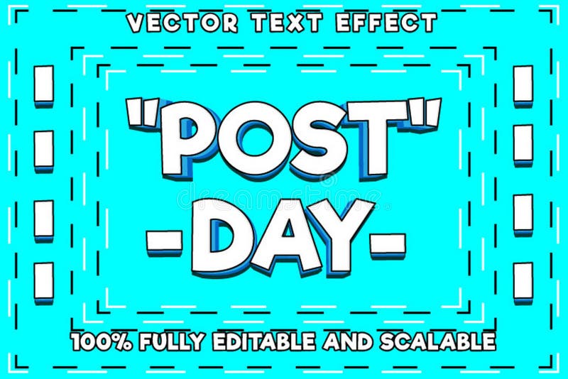 Editable Text Effect Post Day with New Fancy Cartoon and Comic Style ...