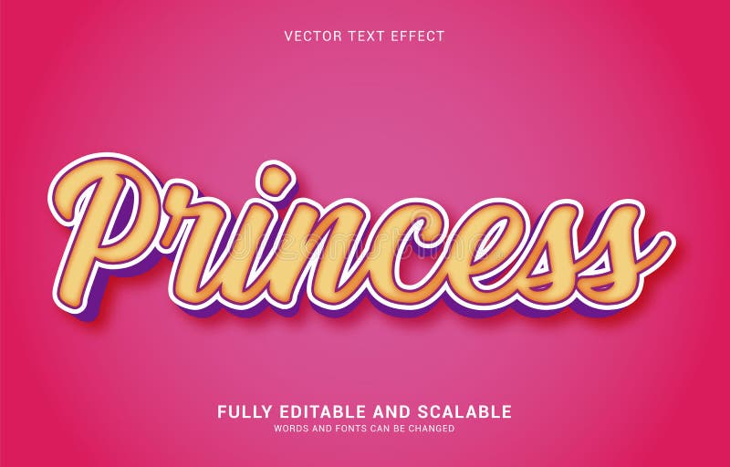 Editable Text Effect, Princess Style Stock Vector - Illustration of ...