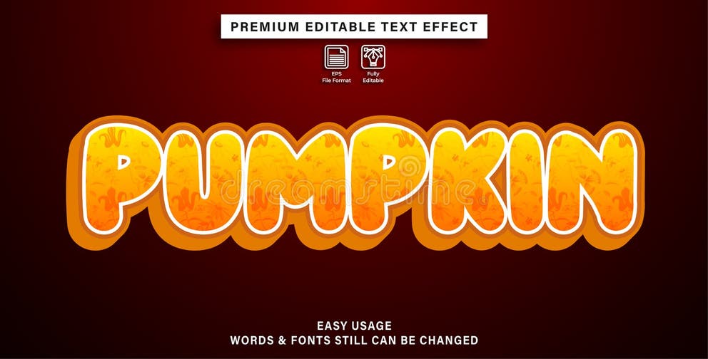 Pumpkin Poster Editable Font Stock Illustrations – 380 Pumpkin Poster ...