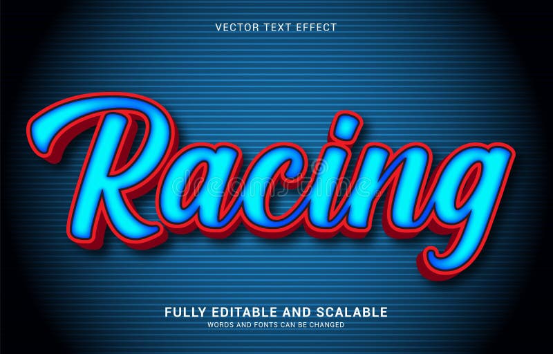 Editable Text Effect, Racing Style Stock Vector - Illustration of ...