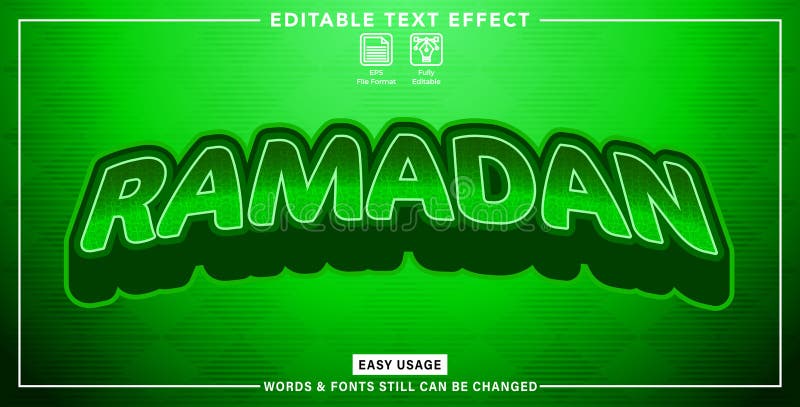 Editable Text Effect Ramadan Event Styles Stock Vector - Illustration ...