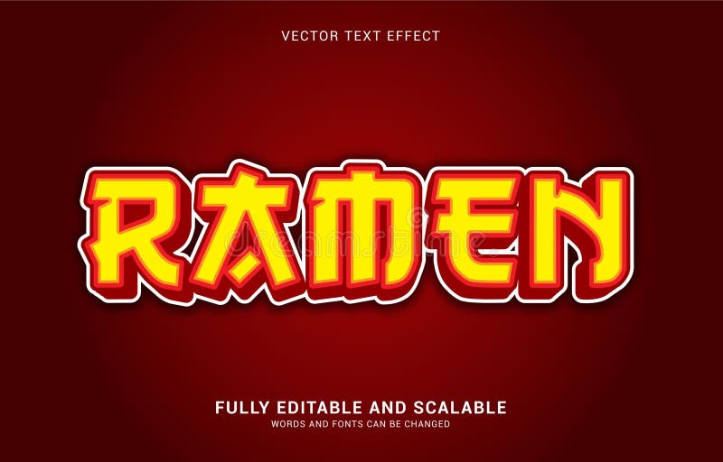 Editable Text Effect, Ramen Style Stock Vector - Illustration of ...