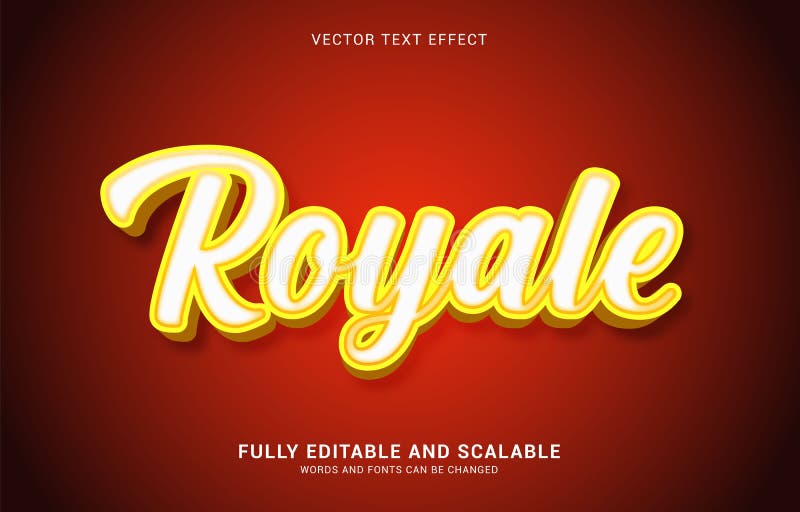 Editable Text Effect, Royale Style Stock Illustration - Illustration of ...