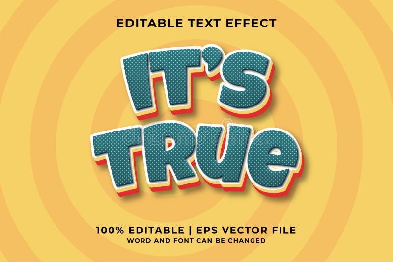 Editable Text Effect - it S True Cute Style Template Premium Vector ...