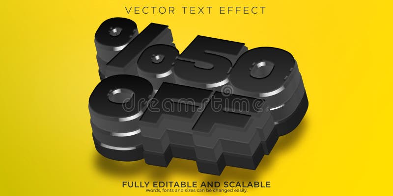 Editable Text Effect Sale, 3d Offer and Discount Font Style Stock ...