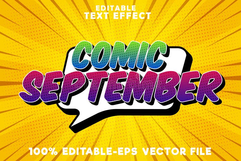 Editable Text Effect Comic September with September New Comic Style ...