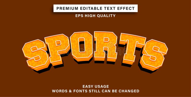 Editable Text Effect Sports Stock Illustrations – 234 Editable Text ...