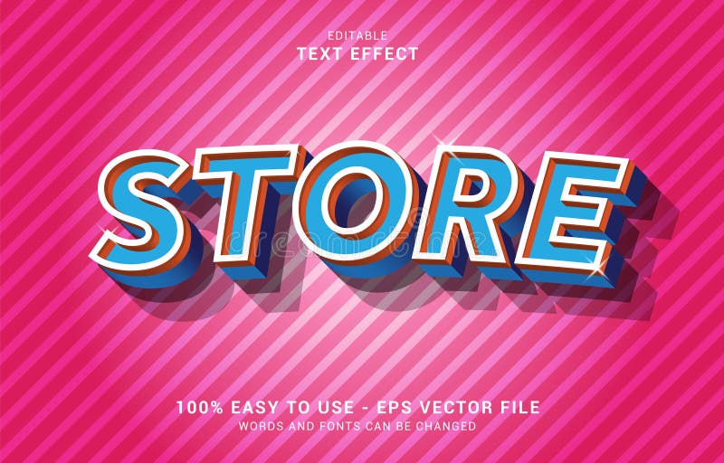 Editable Text Effect, Store Style Stock Vector - Illustration of ...