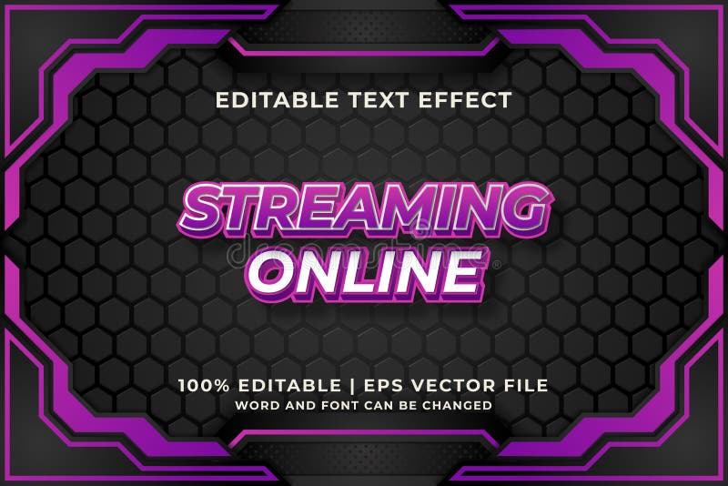 Editable Text Effect - Streaming Online 3d Style Template. Premium ...