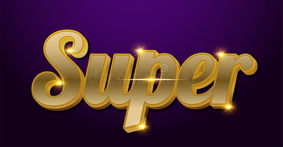 Editable Text Effect - Super Text Style Theme Stock Vector ...