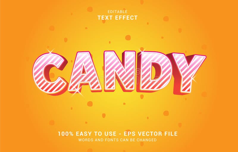Candy Style Font Style Effect, Set of Alphabet and Number Stock ...