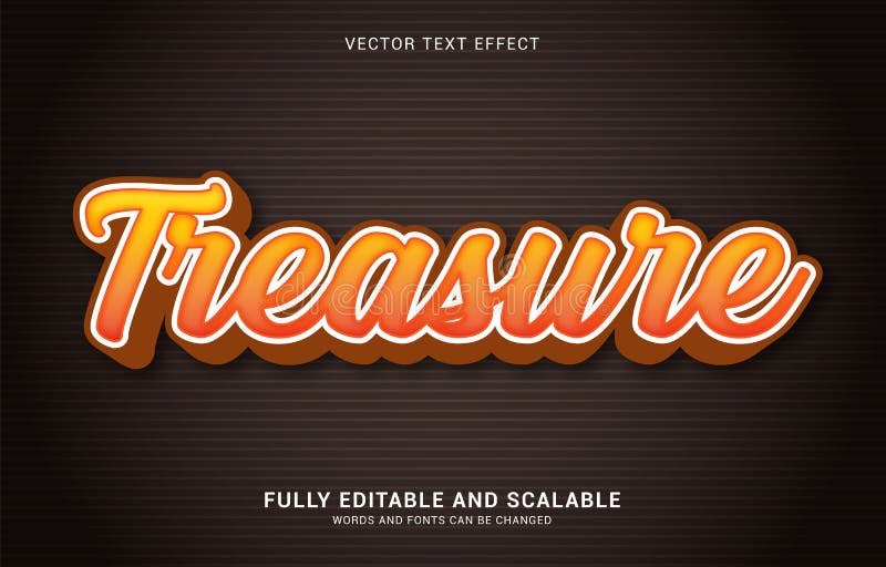 Editable Text Effect, Treasure Style Stock Vector - Illustration of ...