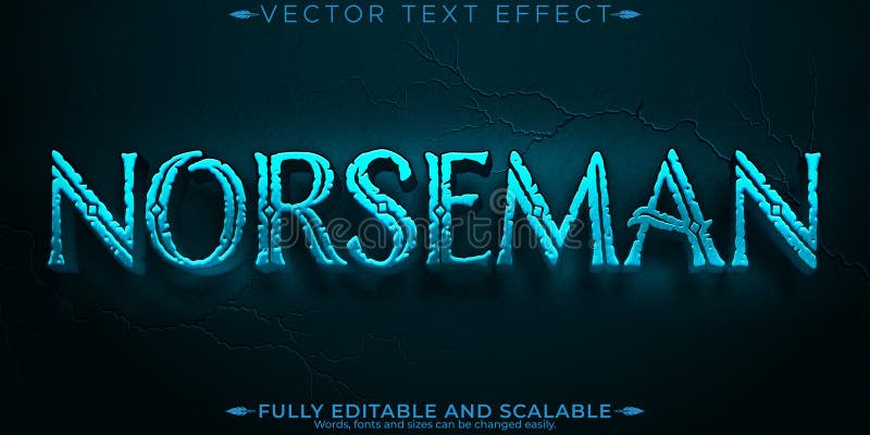 Editable Text Effect Viking, 3d Nordic and Scandinavian Font Style ...
