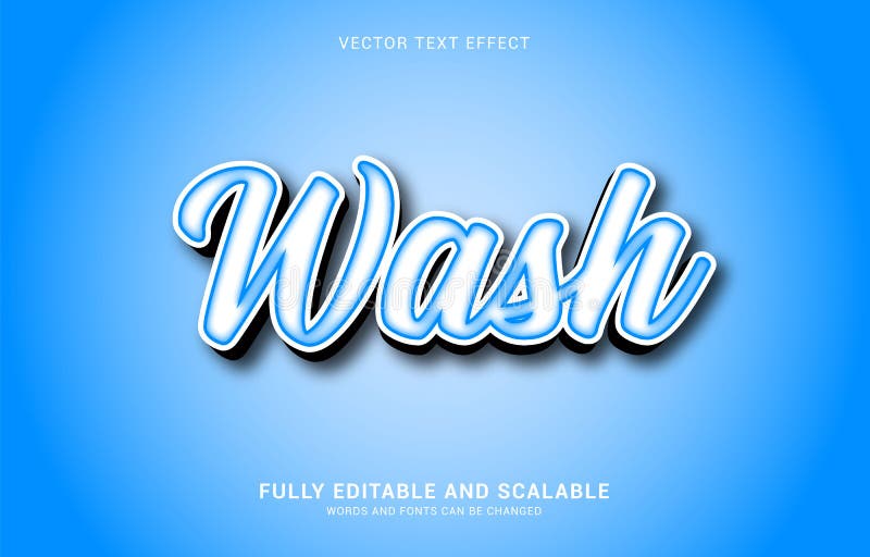 Editable Text Effect, Wash Style Stock Vector - Illustration of label ...