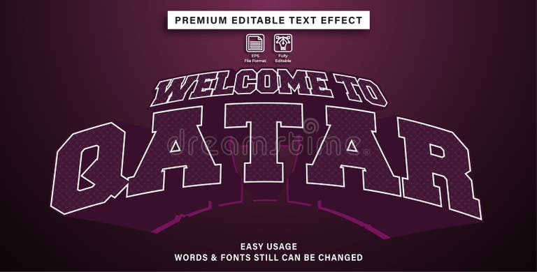 Editable Text Effect Qatar Stock Illustrations – 10 Editable Text ...