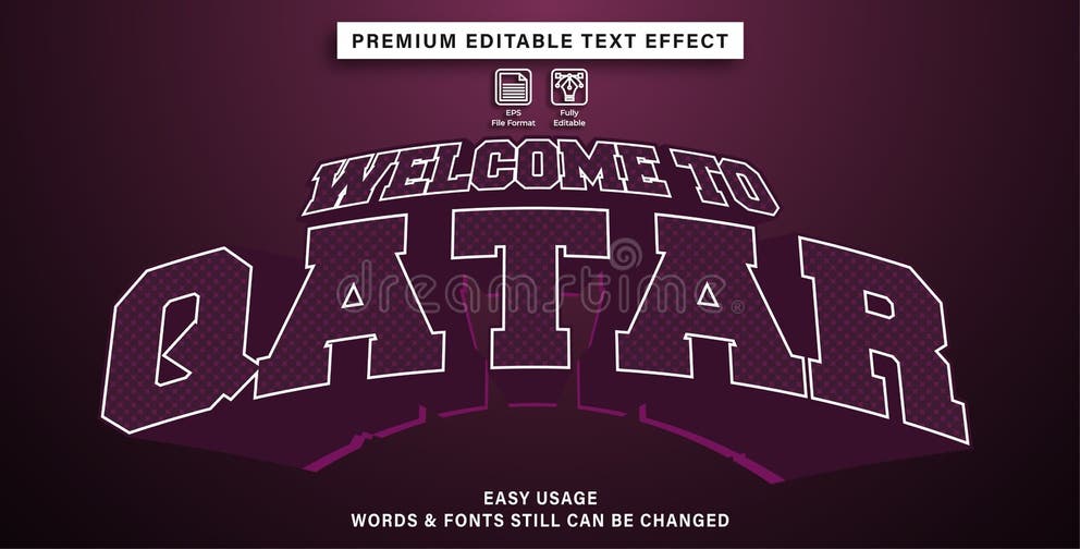 Editable Text Effect Qatar Stock Illustrations – 10 Editable Text ...