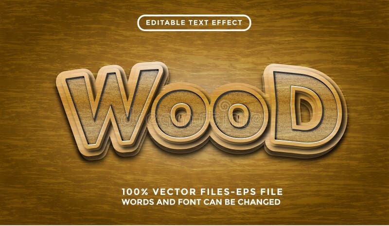 Editable Text Effect with Wood Texture Premium Vectors Stock Vector ...