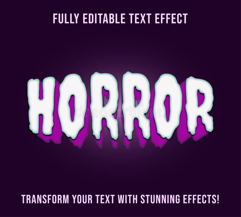 Editable Text Effects Horror Theme Stock Vector - Illustration of ...