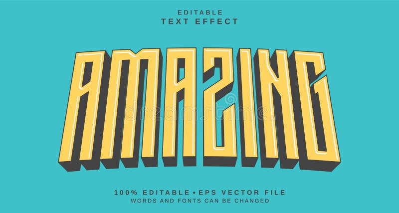 Editable Text Style Effect - Amazing Text Style Theme Stock Vector ...